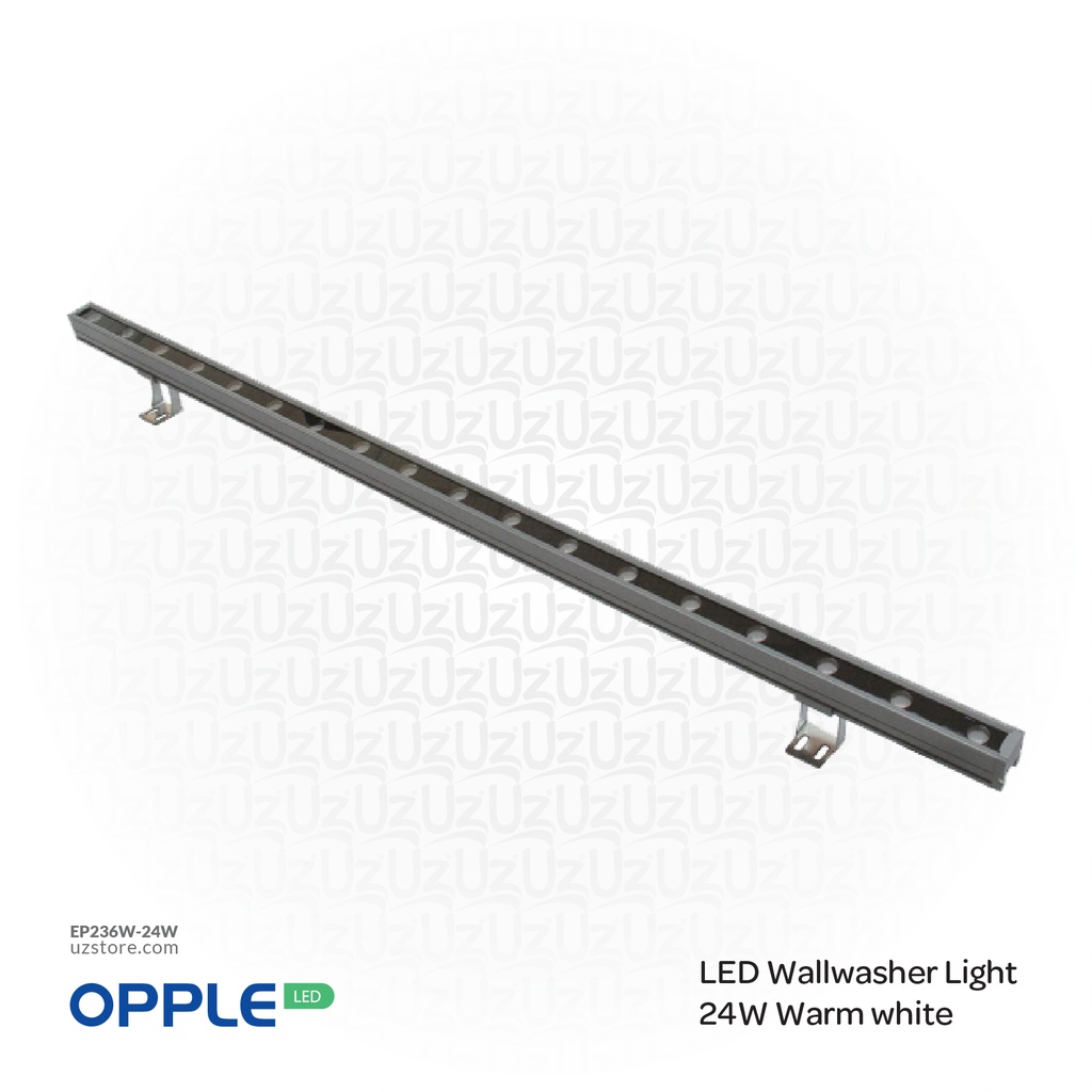 OPPLE LED Wallwasher Light PII L1000 24W-3000K-20+40D-GY-GP, Warm White ...